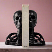 Backbone Human Skull Bookends